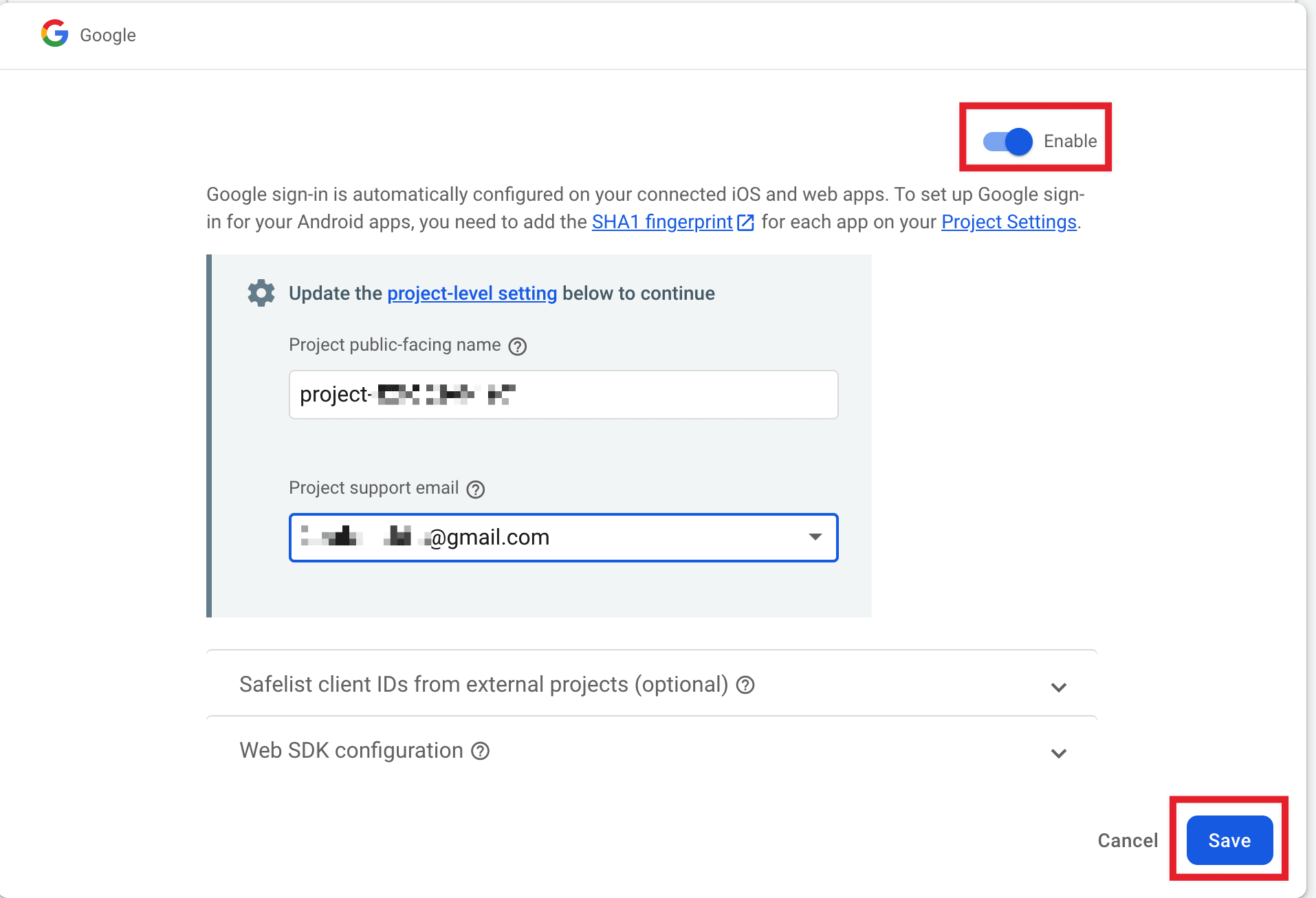 Social Google login – Mobile APP
